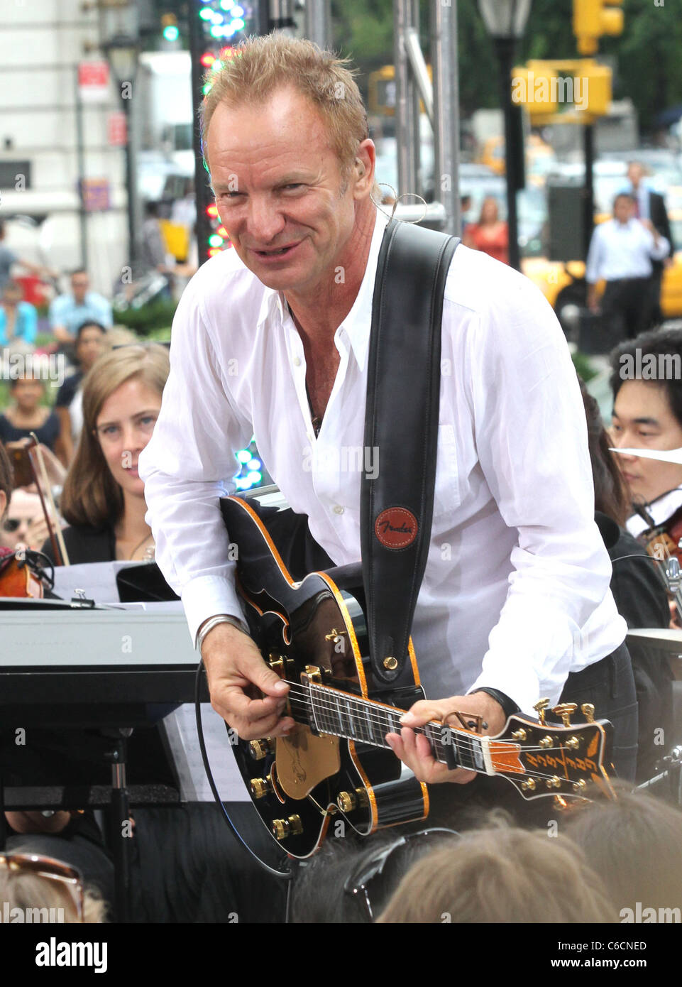 Sting aka Gordon Sumner performing live on CBS' 'Early Show' as part of ...