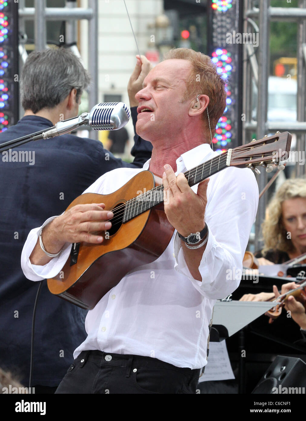 Sting aka Gordon Sumner performing live on CBS' 'Early Show' as part of ...
