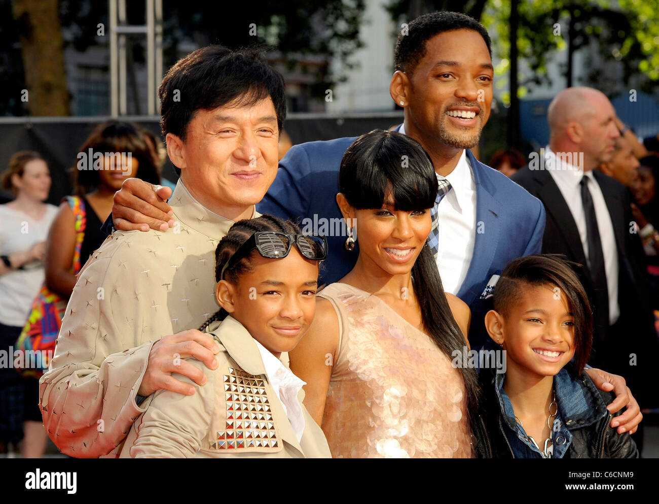 Jackie Chan, Jaden Smith, Jada Pinkett Smith, Will Smith and Willow Smith UK film premiere of ...
