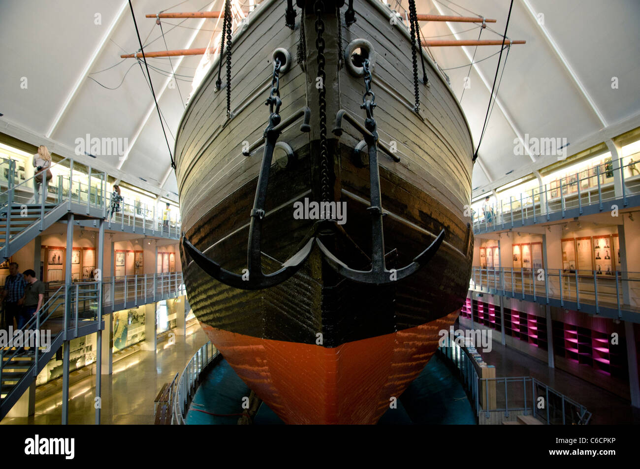 The Fram, a ship that was used in expeditions of the Arctic and ...