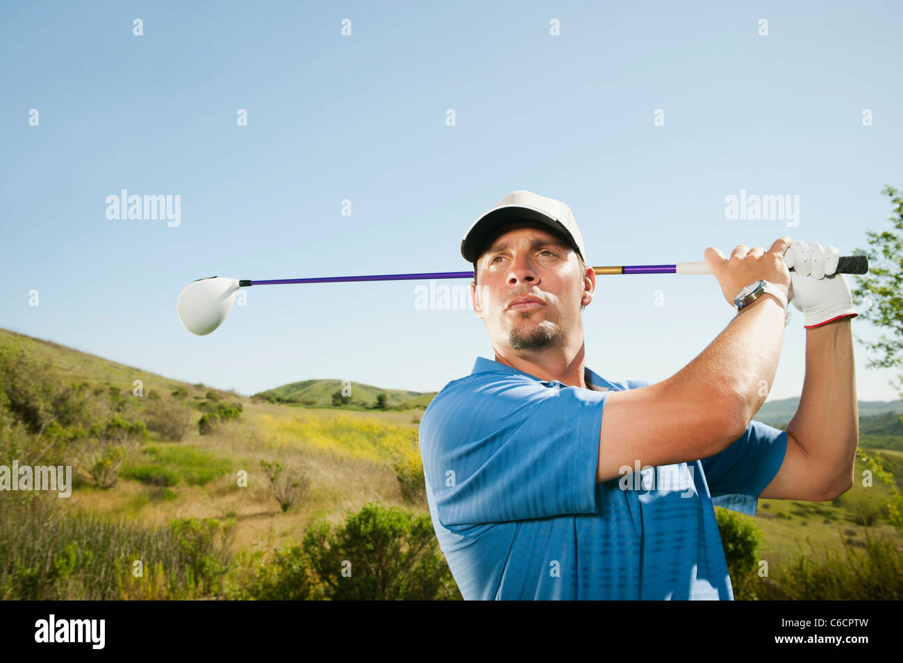 Serious golf head shoulders hi-res stock photography and images - Alamy