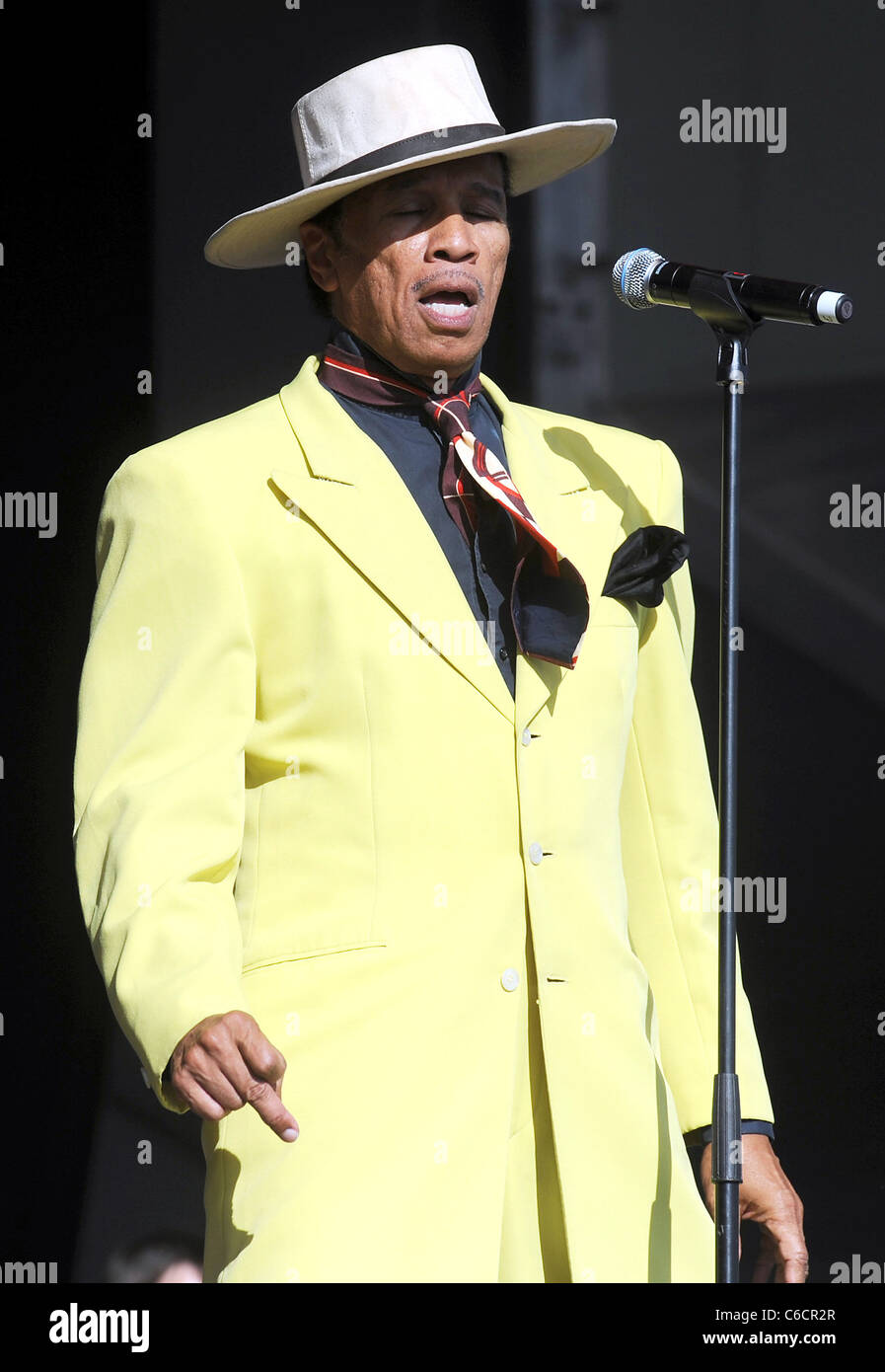 Kid Creole performs live on the main stage during day 2 of Guilfest ...