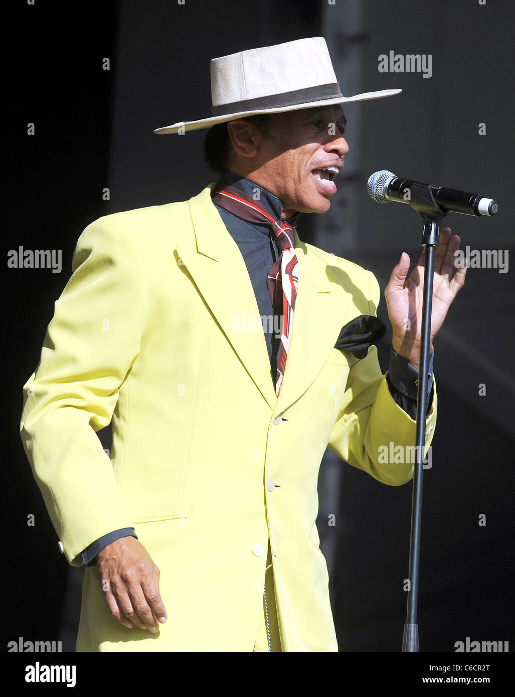 Kid Creole performs live on the main stage during day 2 of Guilfest ...