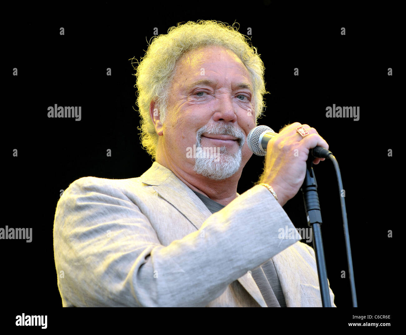 Singer Tom Jones performs live on stage during day 3 of Latitude ...