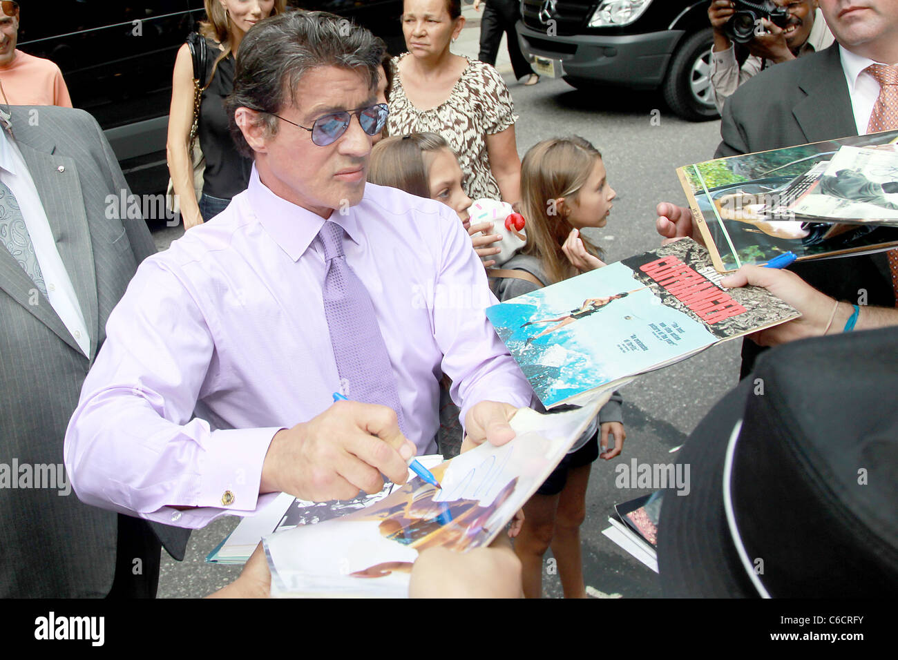 Sylvester Stallone signing autographs Sylvester Stallone outside The Ed ...