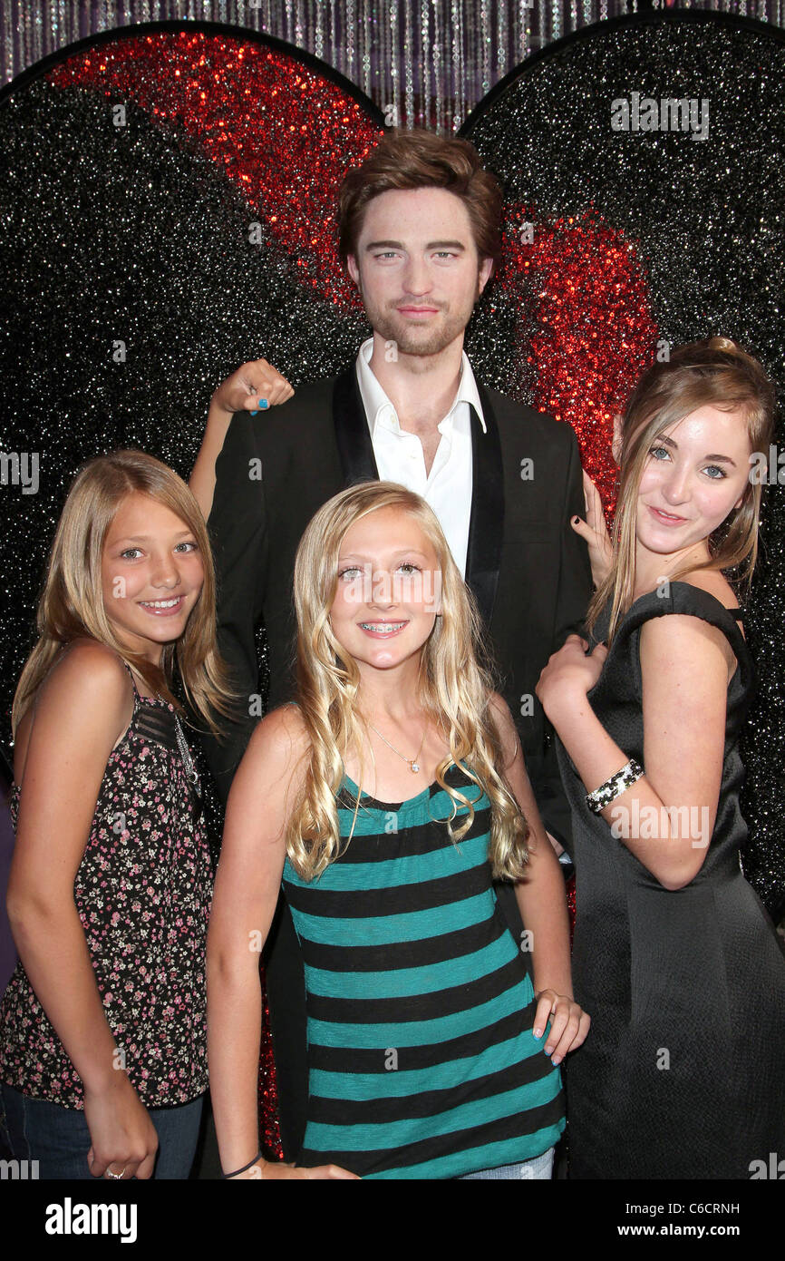 Lili Sepe, Rachel Fox and Robert Pattinson wax figure attending the ...