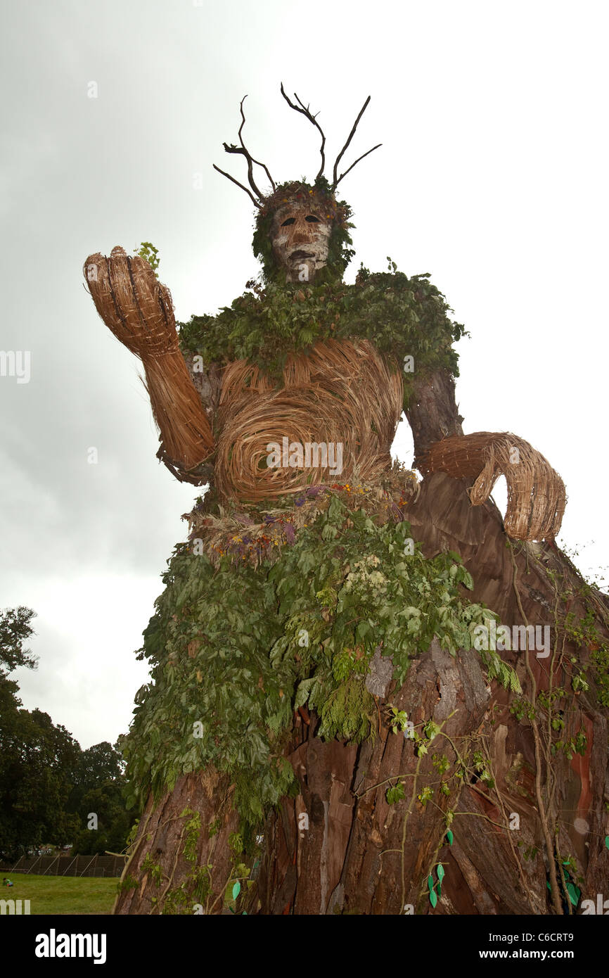 Green Man statue at the Green man Festival 2011, Crickhowell, Mid Wales ...