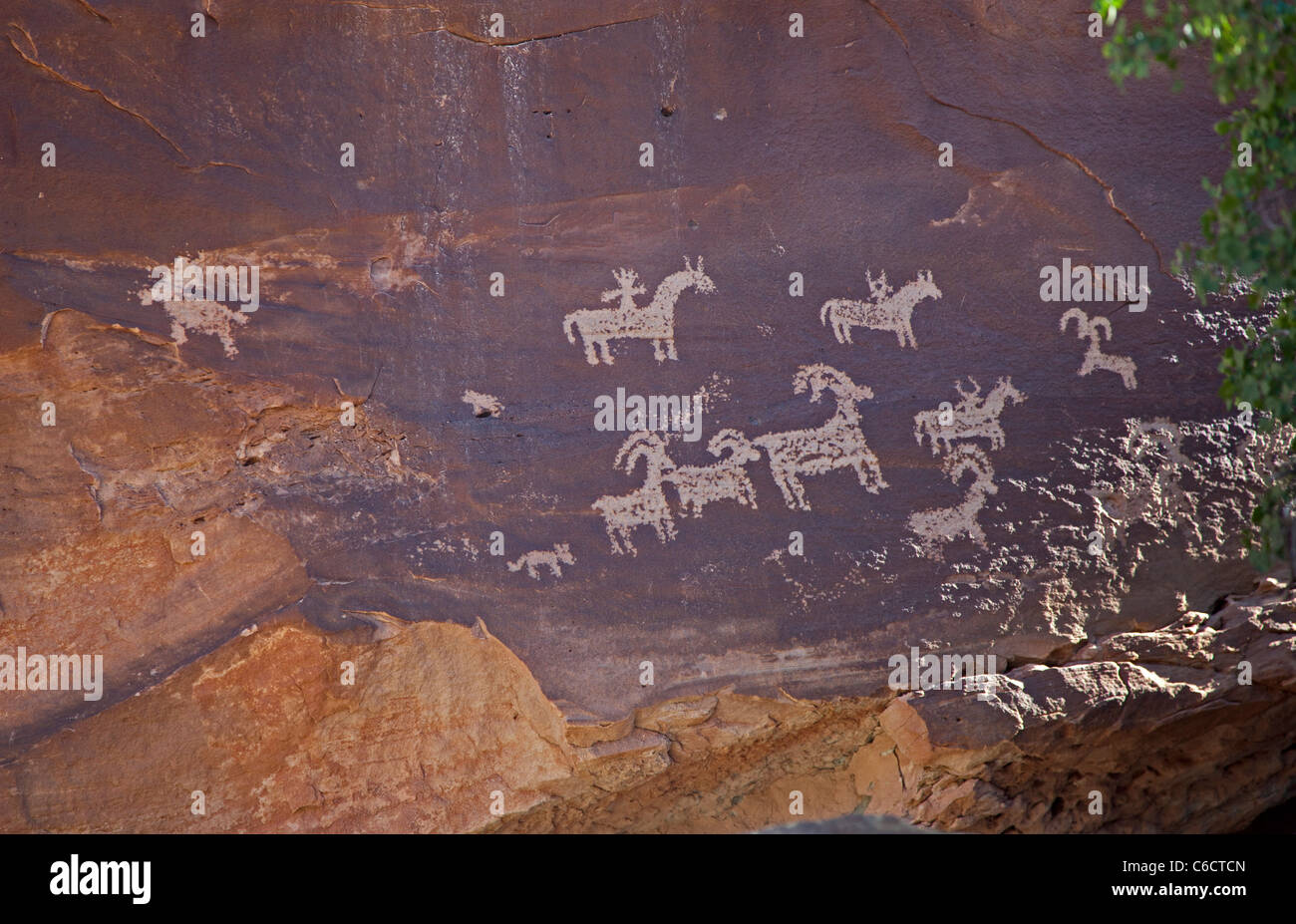 Ute Rock Art Stock Photo - Alamy