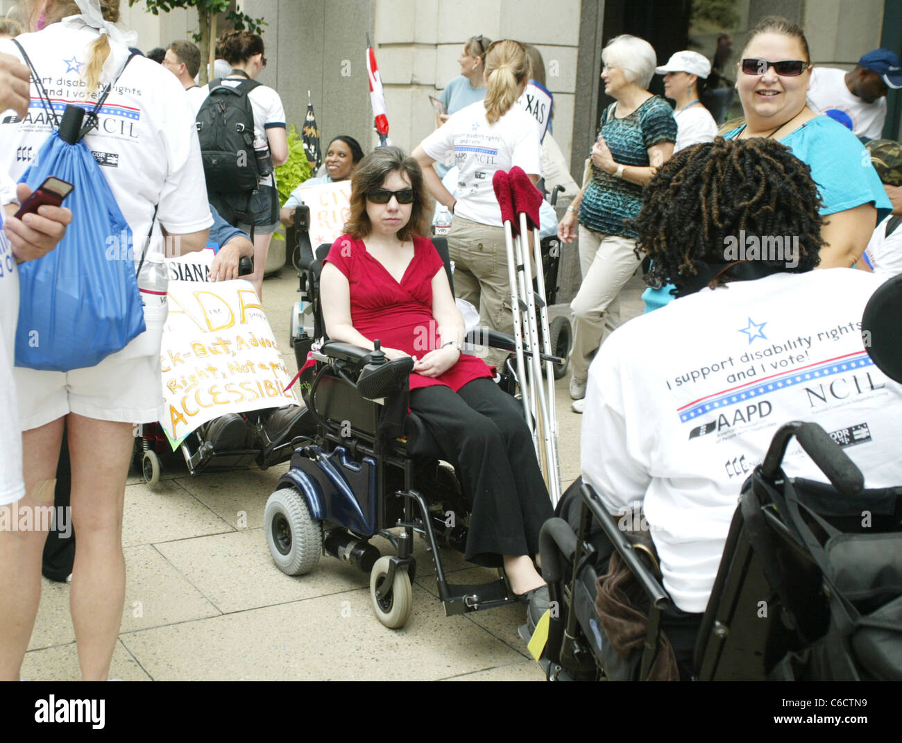 Disabled Americans marched in support of the 20th anniversary of the ...