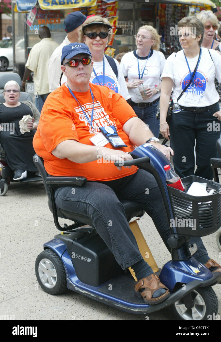 Disabled Americans march in support of the 20th anniversary of the ADA ...