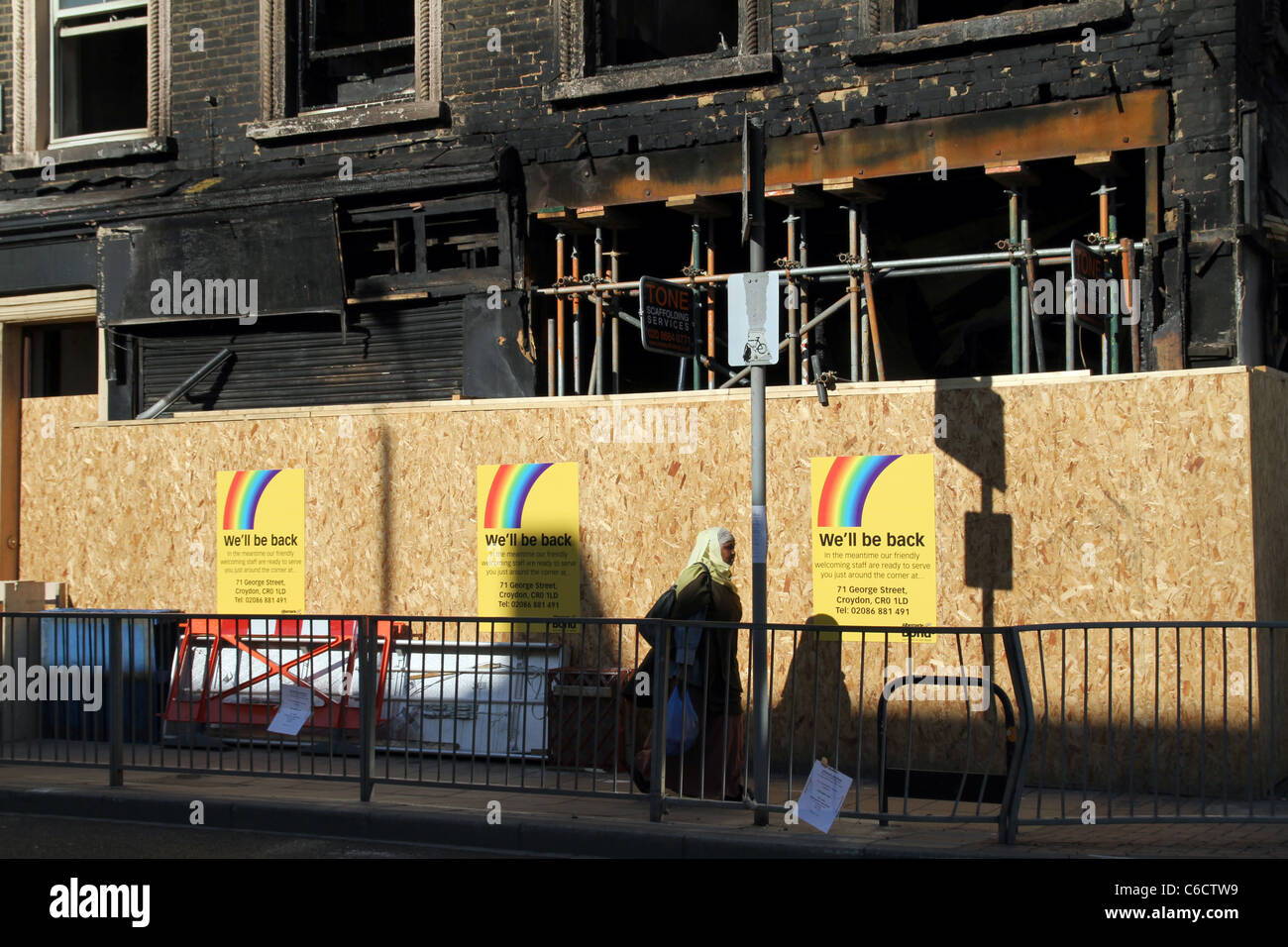 Damage to shops, houses and property after riots and looting in Croydon ...