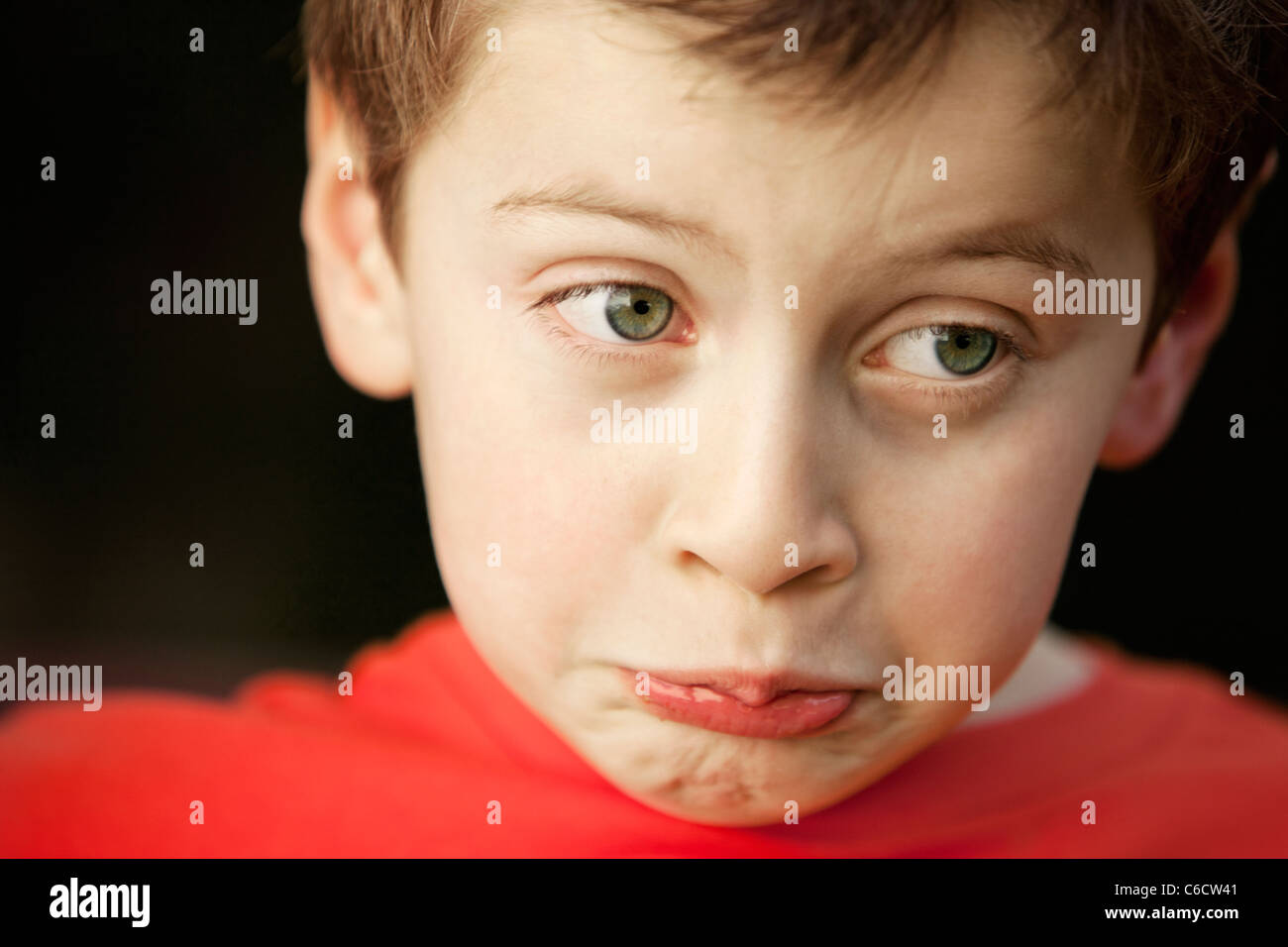 Pouting Caucasian boy Stock Photo - Alamy Pouting Caucasian boy Stock Photo - Alamy