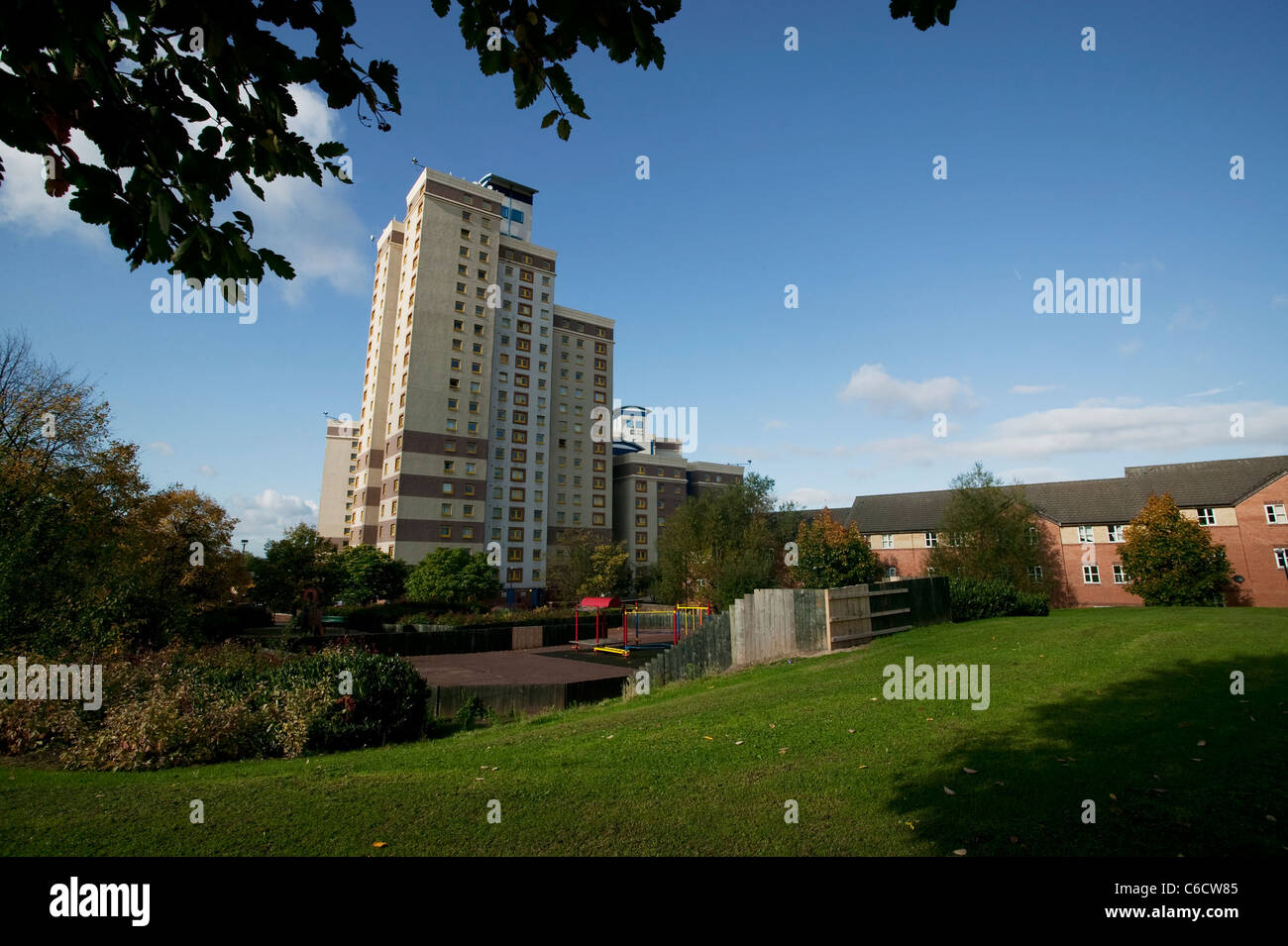 typical housing estate tower block Stock Photo - Alamy