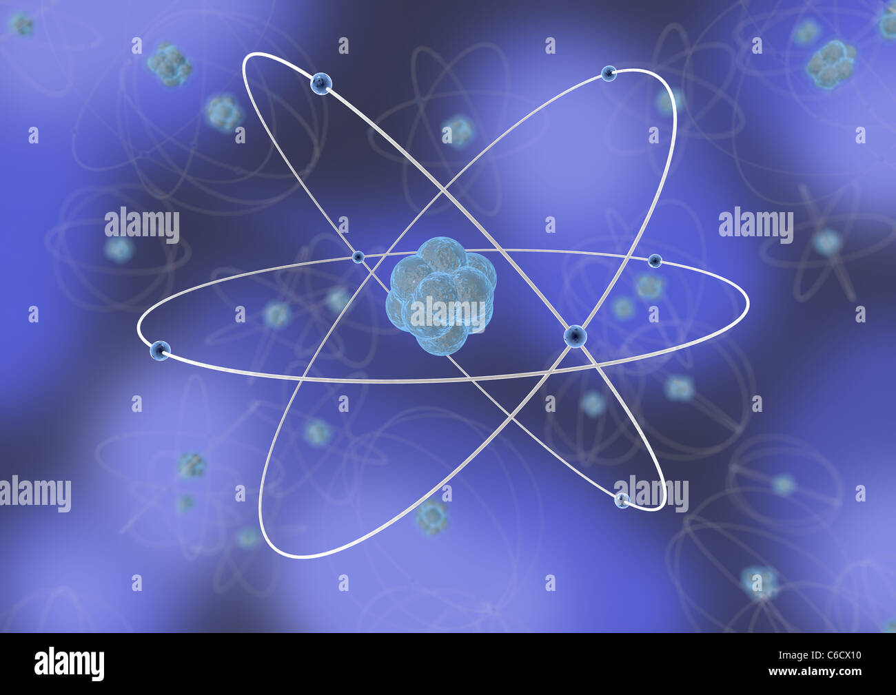 render of an atom Stock Photo - Alamy