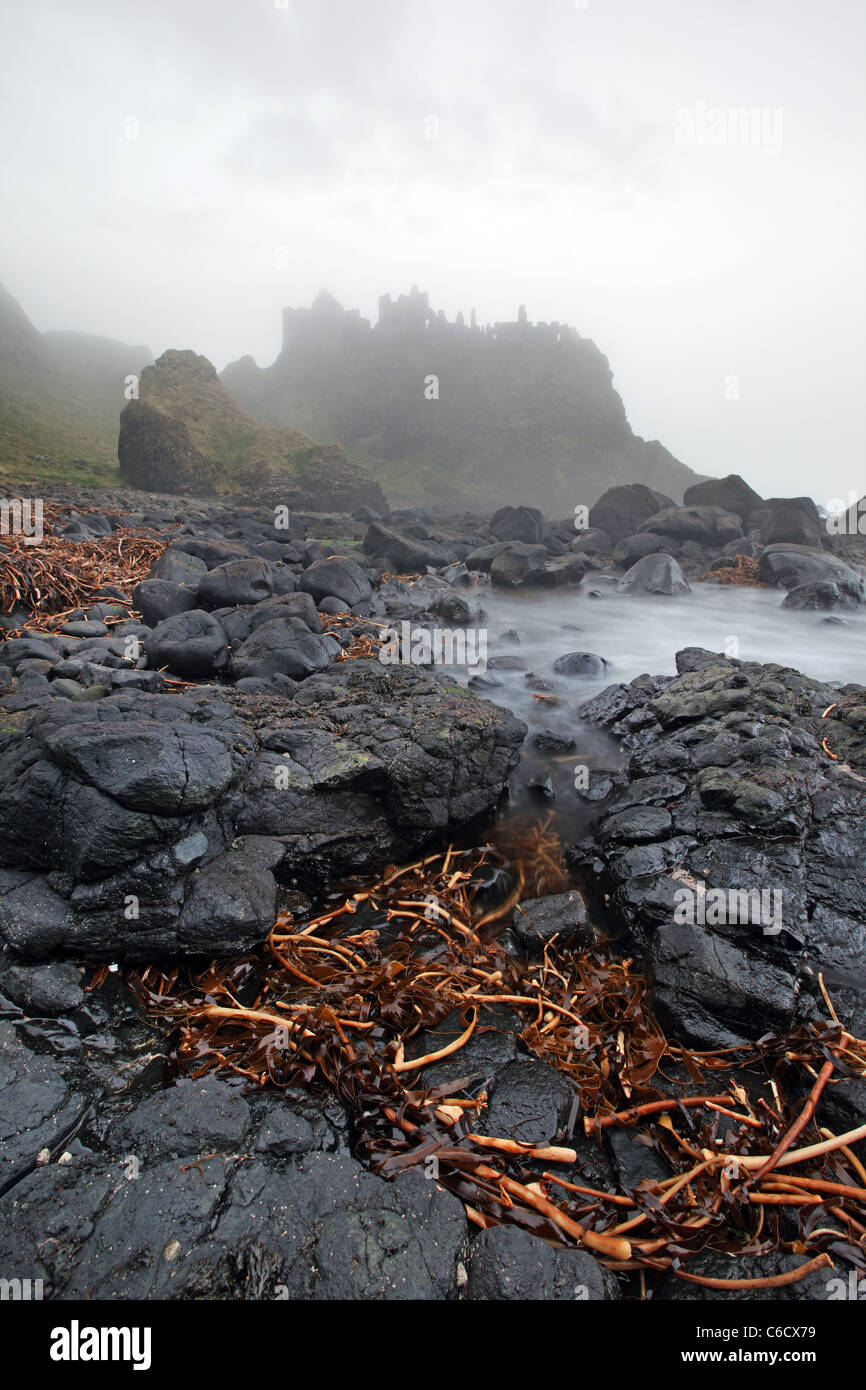 Dunluce castle cave hi-res stock photography and images - Alamy
