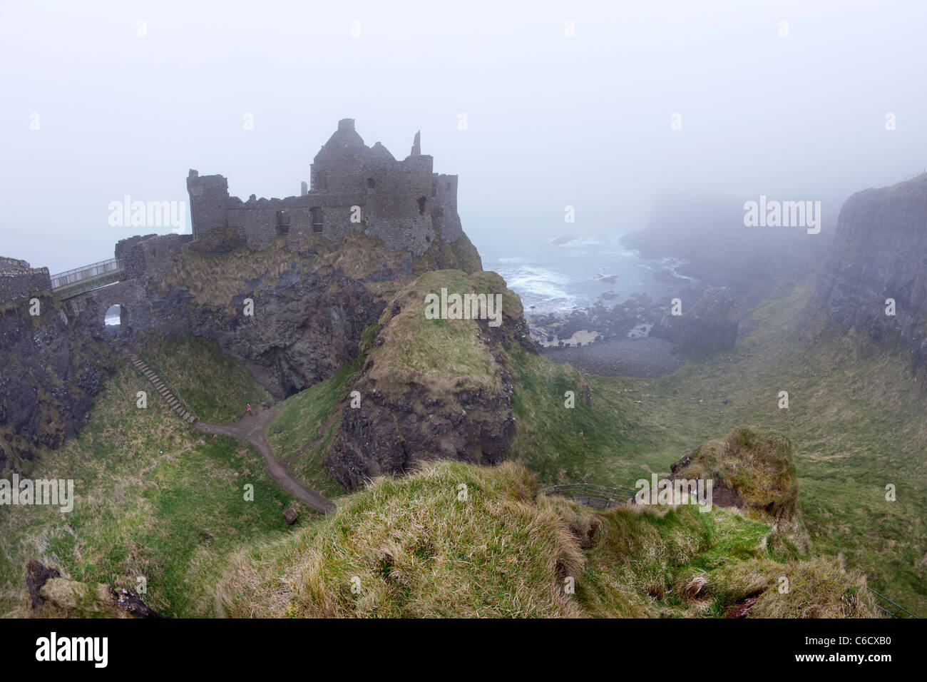 Dunluce castle cave hi-res stock photography and images - Alamy