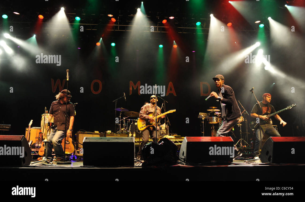 Ozomatli performs on the main stage at the 2010 Womad Festival at ...