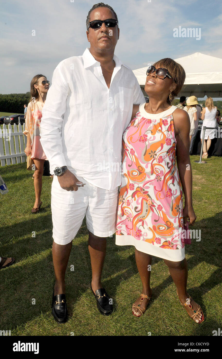Herb Wilson and Star Jones opening day of the 2010 Mercedes-Benz Polo ...