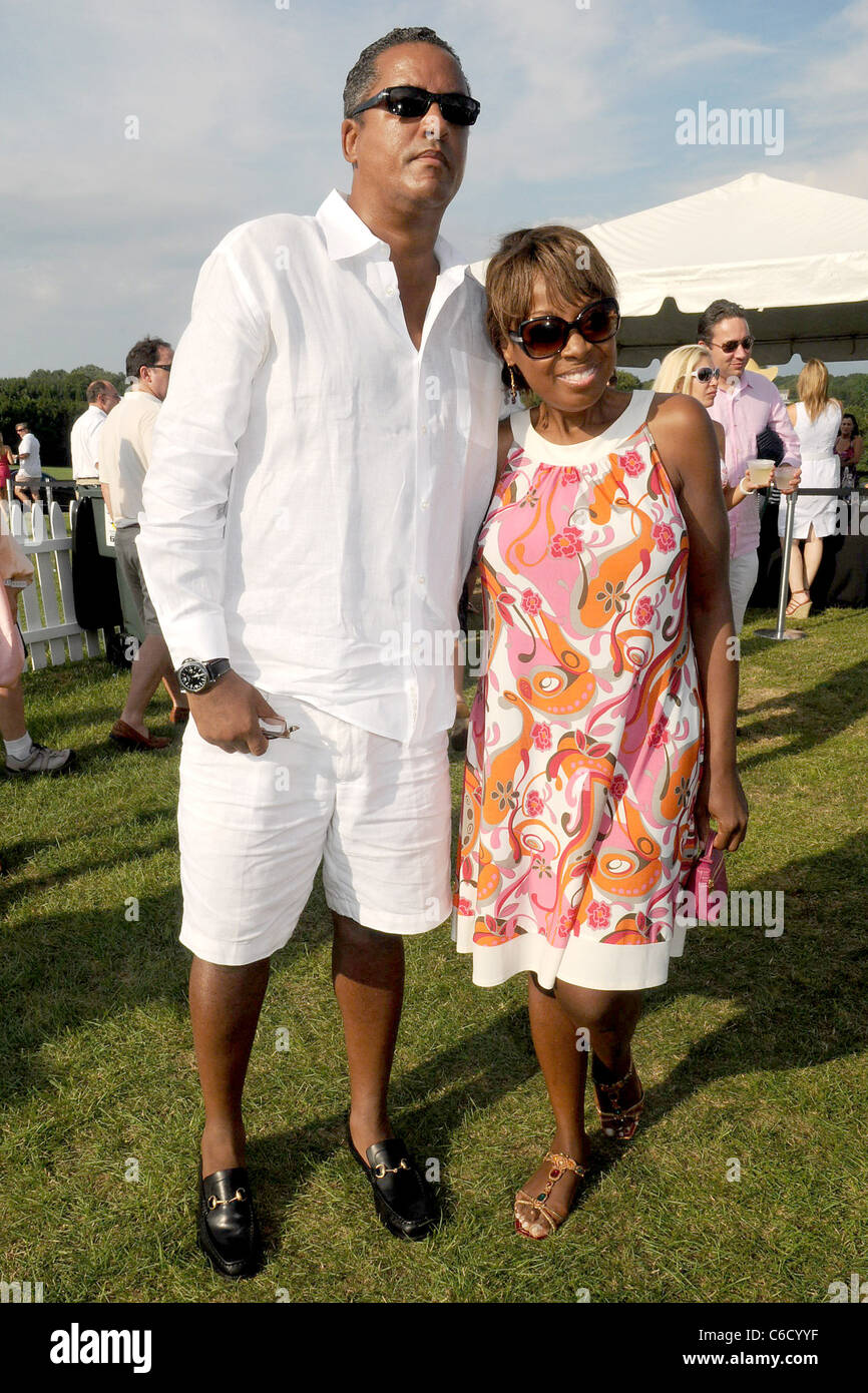 Herb Wilson and Star Jones opening day of the 2010 Mercedes-Benz Polo ...