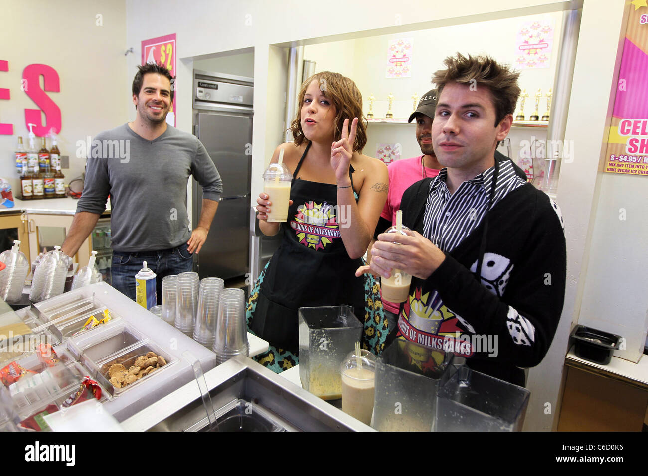 Peaches Geldof and Eli Roth making their signature shakes at 'Millions ...