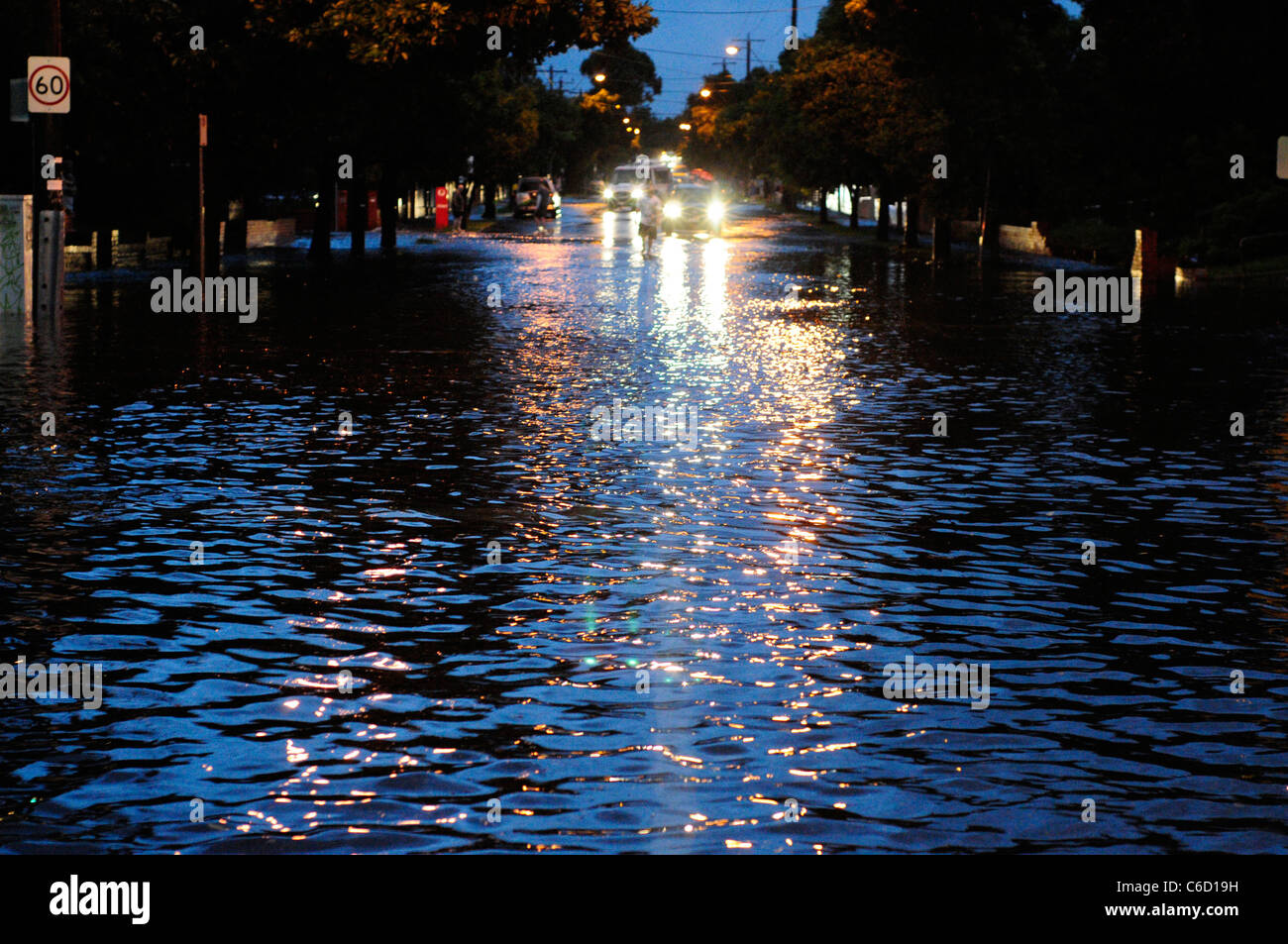 Flash flooding in the south-eastern suburbs of Melbourne, Australia in ...