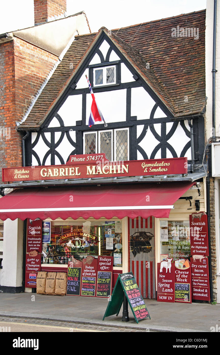 Gabriel Machin Butchers shop, Market Place, Henley-on-Thames Stock ...