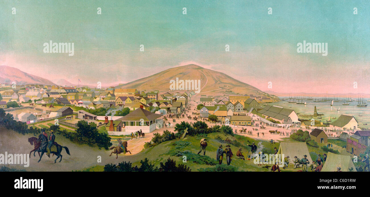 San Francisco, California in July 1849 from present site of San ...