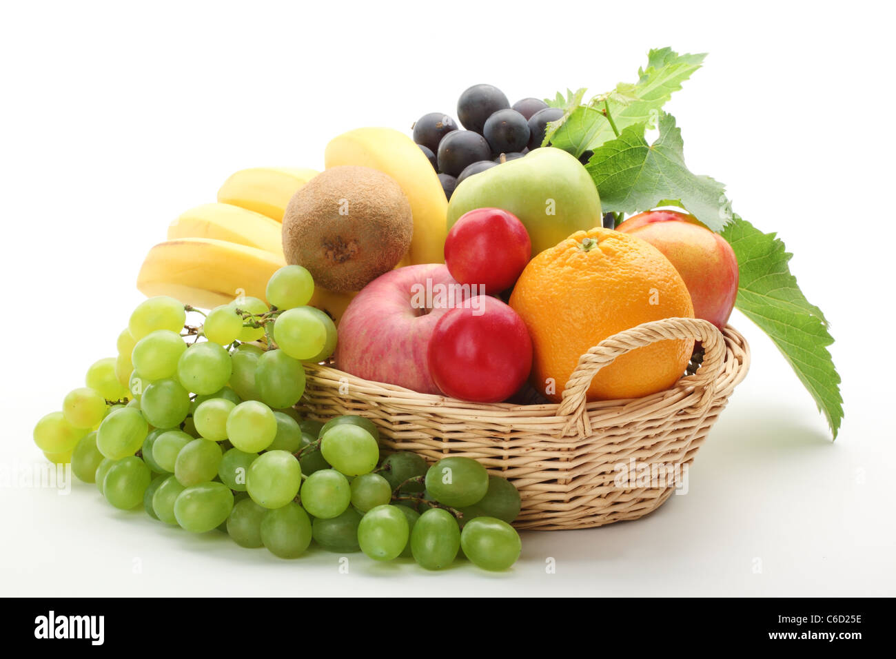 Fresh fruits isolated on white background Stock Photo - Alamy