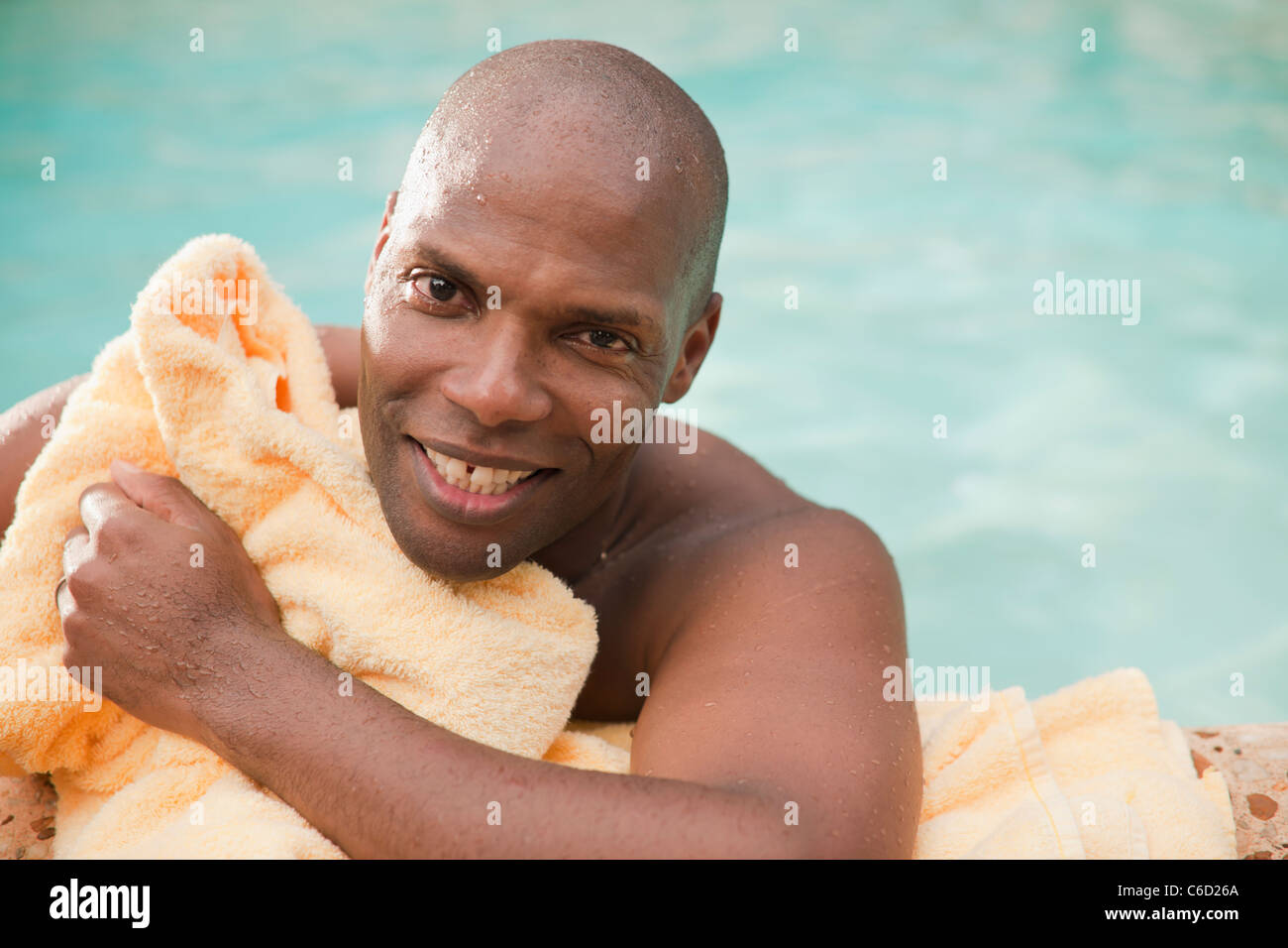 Drying Off With A Towel After Swimming