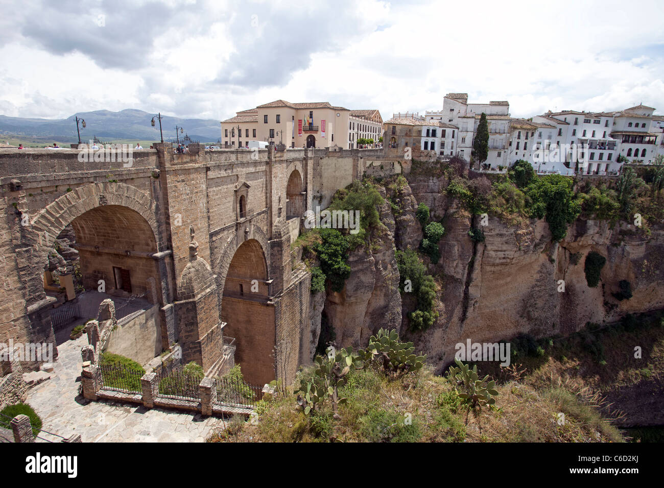 Bridge over deep gorge ronda hi-res stock photography and images - Alamy