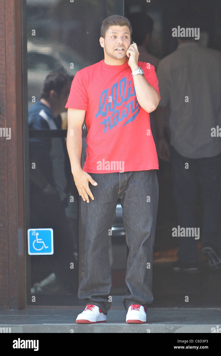 Jerry Ferrara on the set of 'Entourage' filming at Goal in West ...