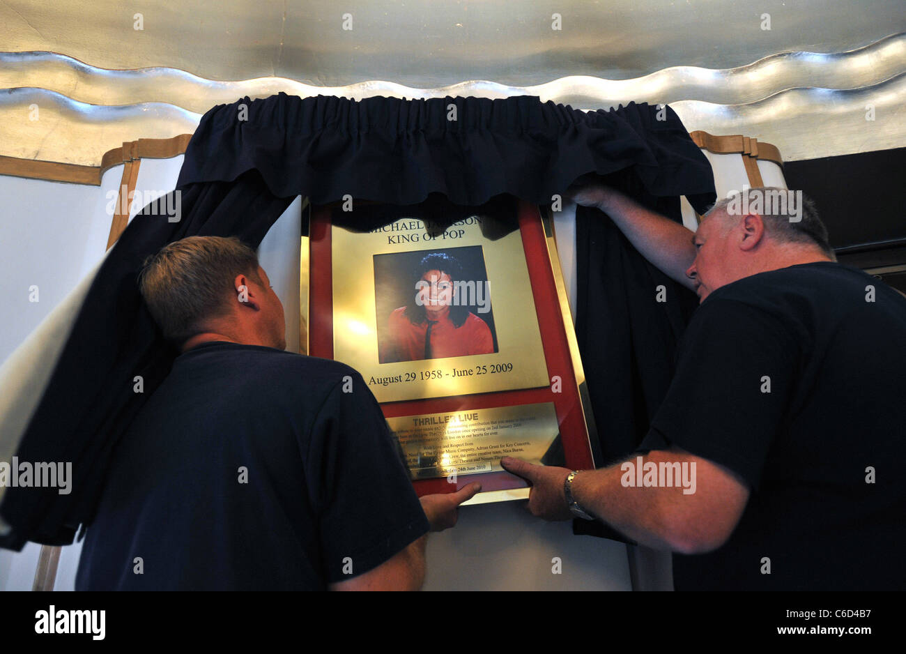 The unveiling of a Michael Jackson plaque at the Lyric Theatre to ...