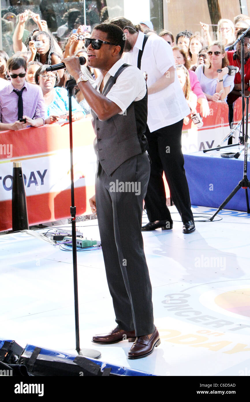 Maxwell performing live on 'The Today Show Concert Series' at ...