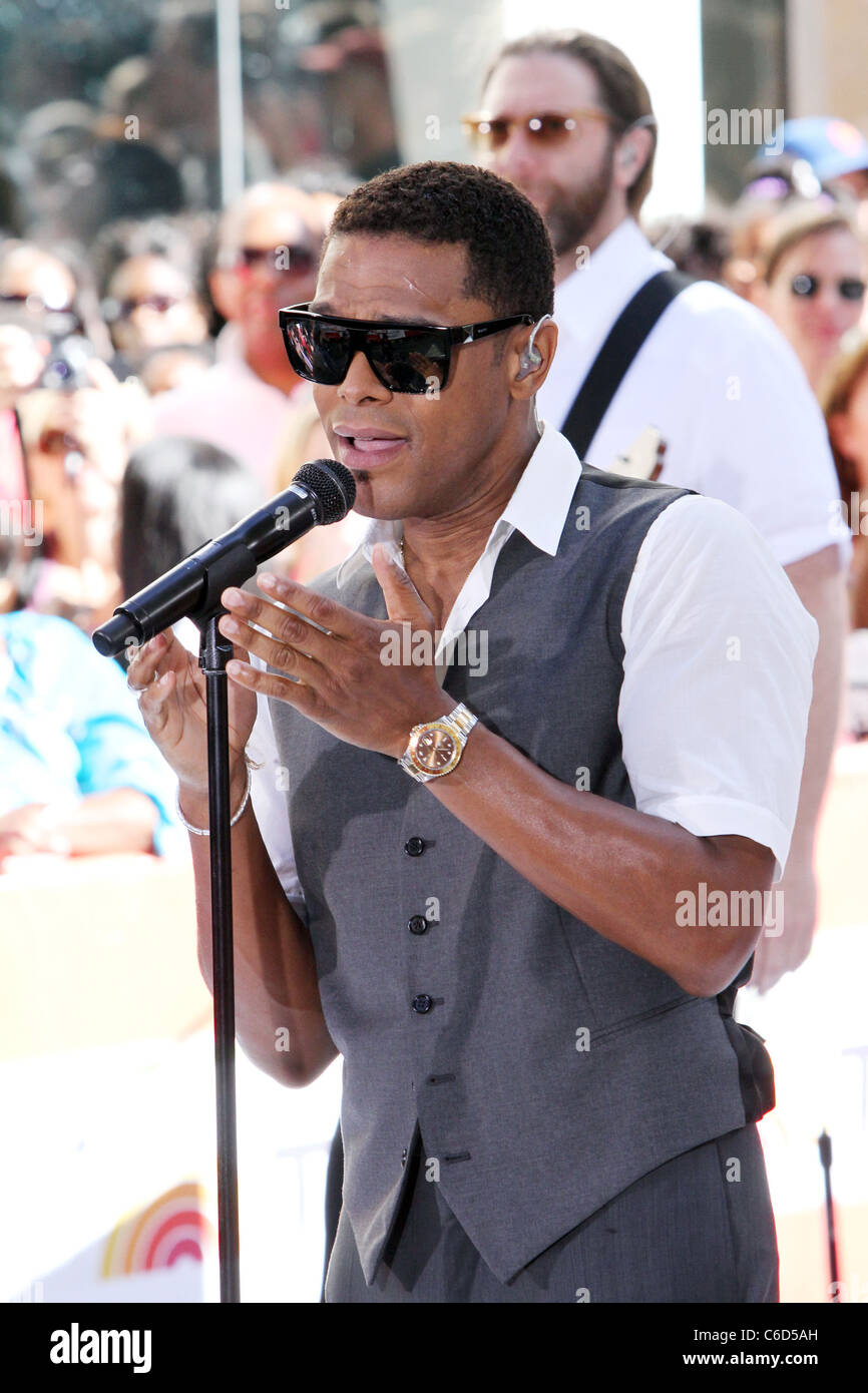 Maxwell performing live on 'The Today Show Concert Series' at ...