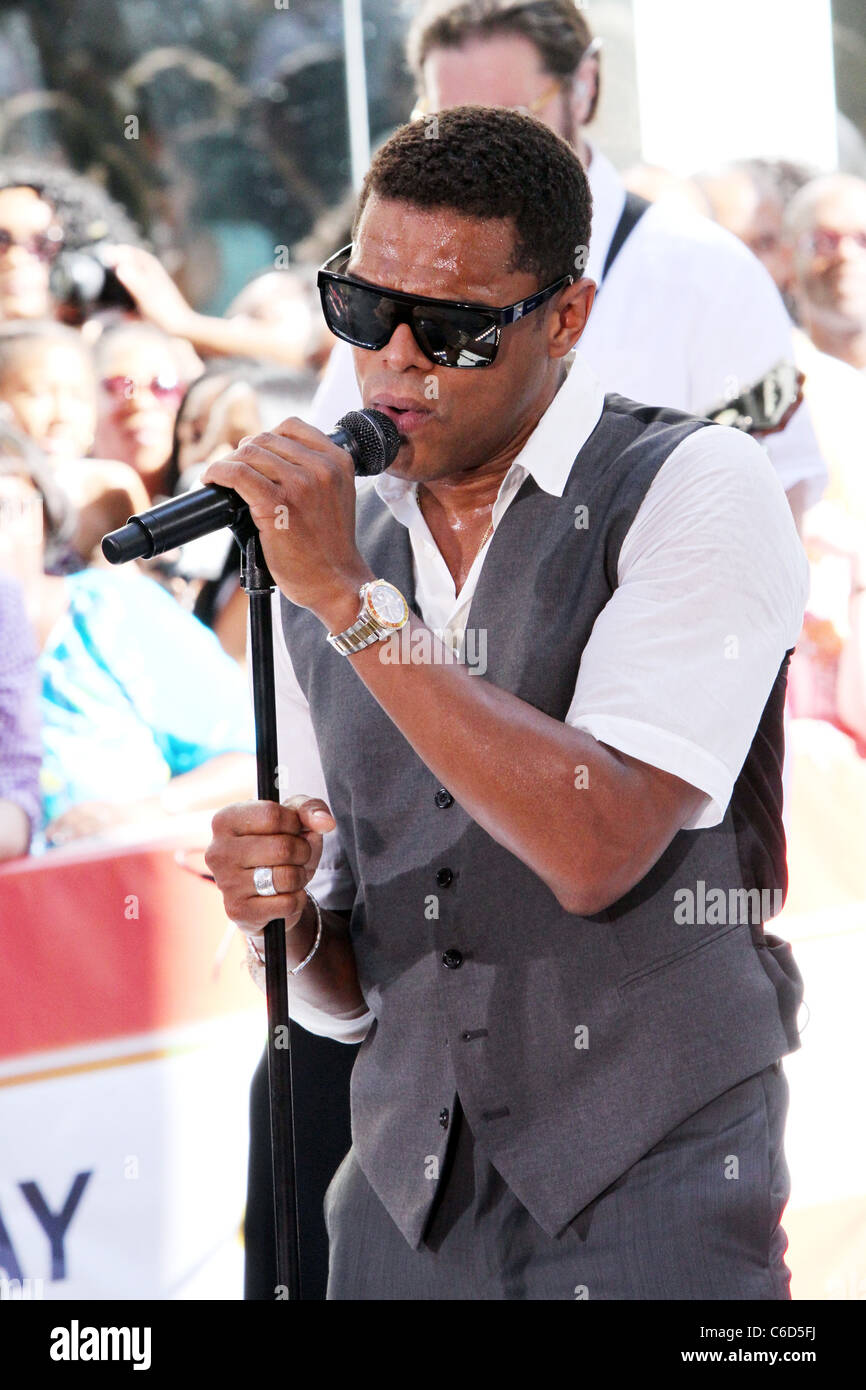 Maxwell performing live on 'The Today Show Concert Series' at ...