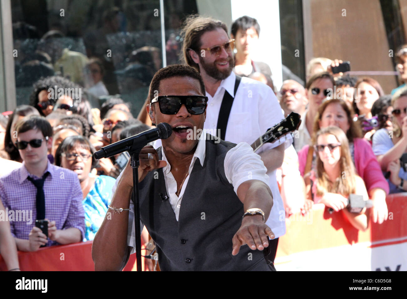 Maxwell performing live on 'The Today Show Concert Series' at ...