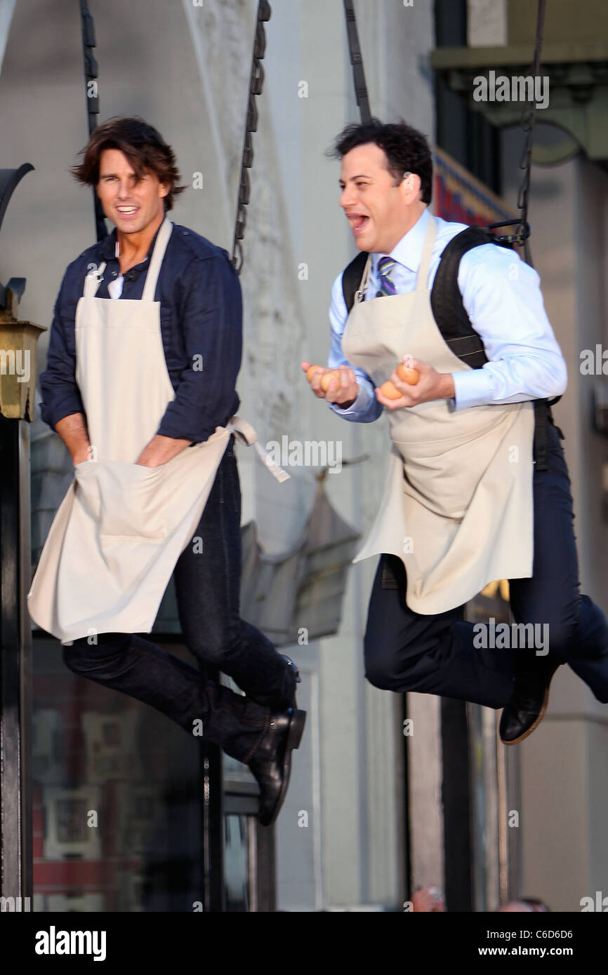 Tom Cruise and Jimmy Kimmel hanging on a harness outside El Capitan ...