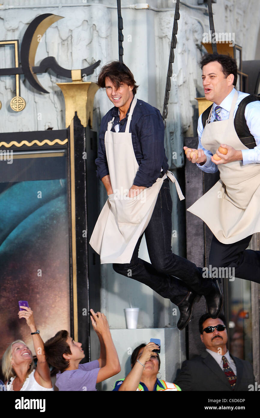 Tom Cruise and Jimmy Kimmel hanging on a harness outside El Capitan ...