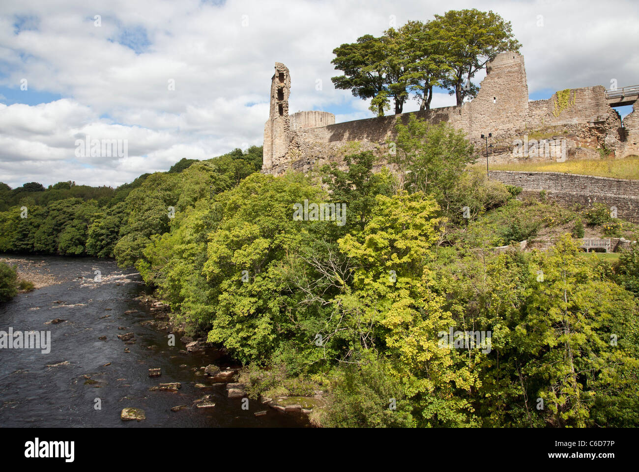 Ruins of Barnard Castle Stock Photo - Alamy