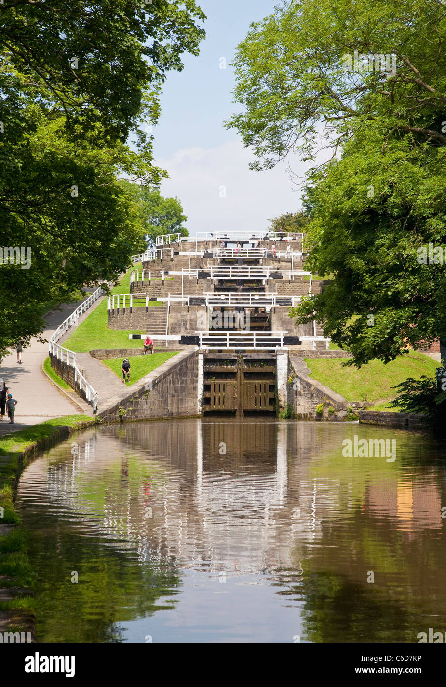 The Five Rise Locks Stock Photo - Alamy