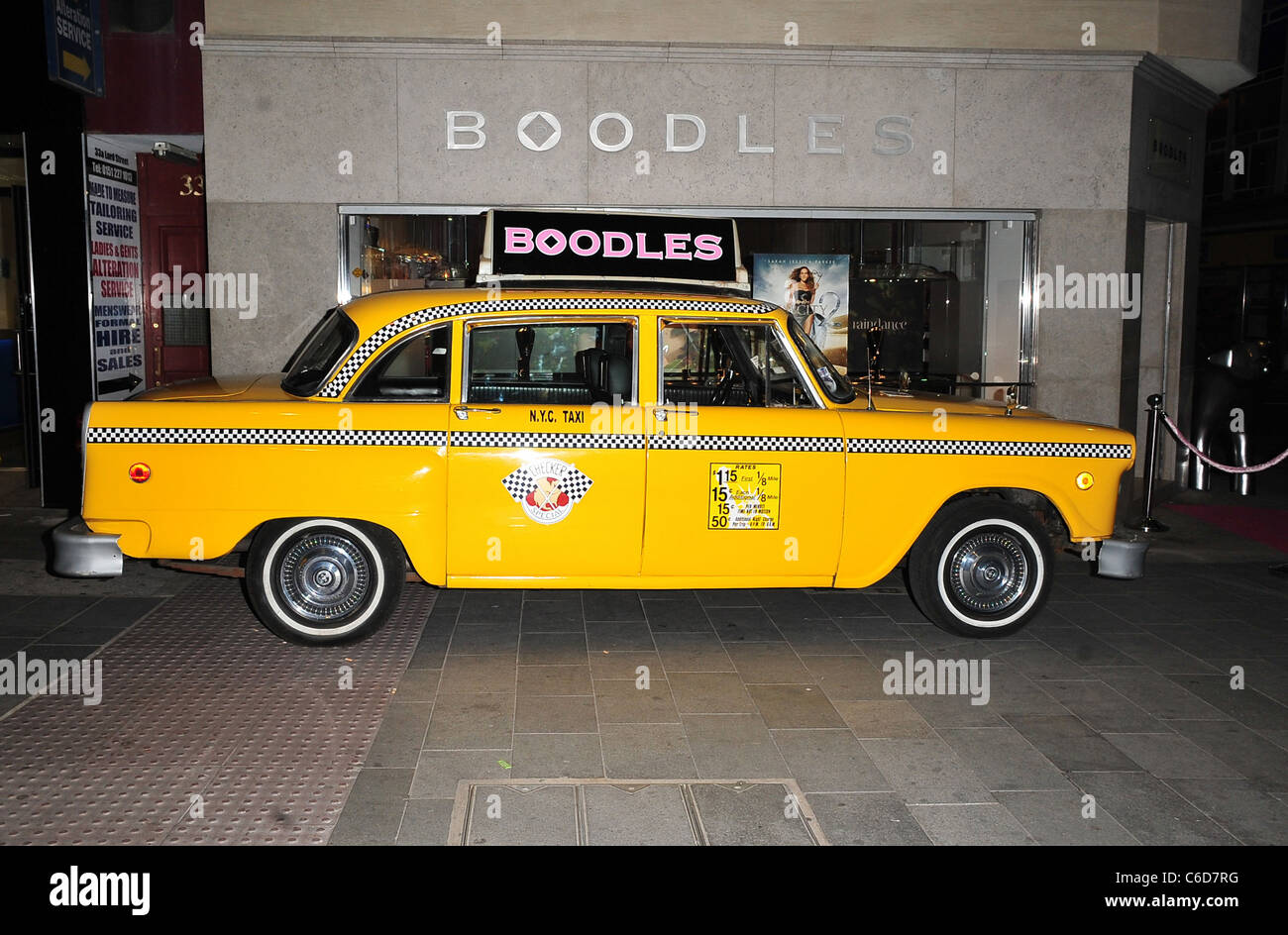 New York City taxi cab 'Sex and the City 2' party at Boodles Liverpool, England - 28.05.10 Stock ...