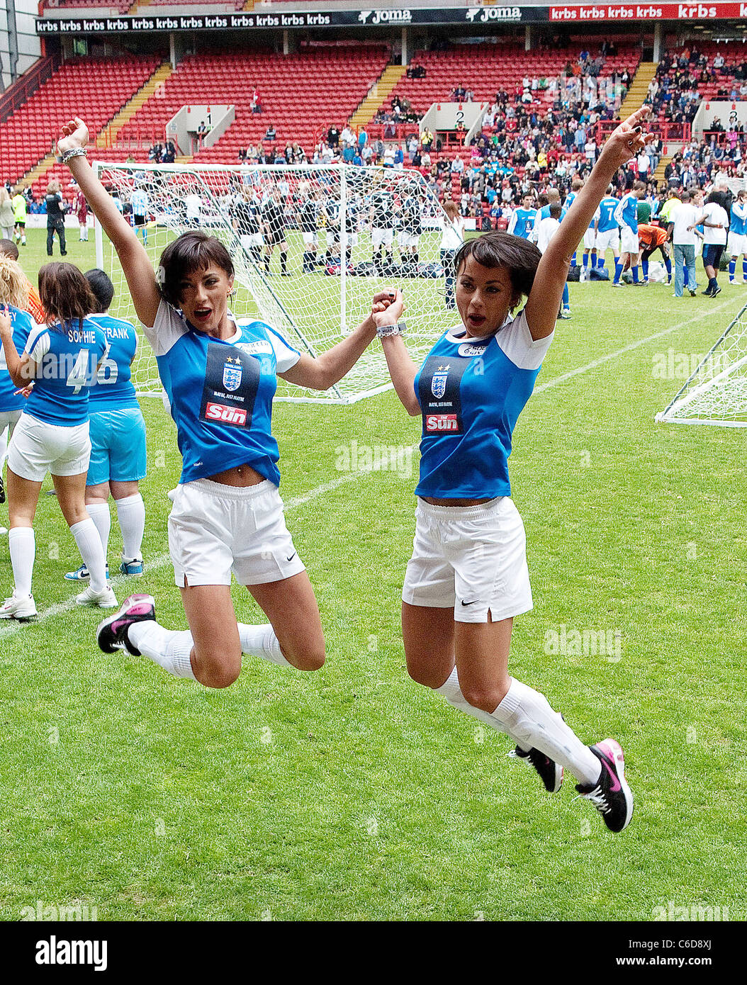 The Cheeky Girls - Gabriela Irimia and Monica Irimia Celebrity Soccer ...