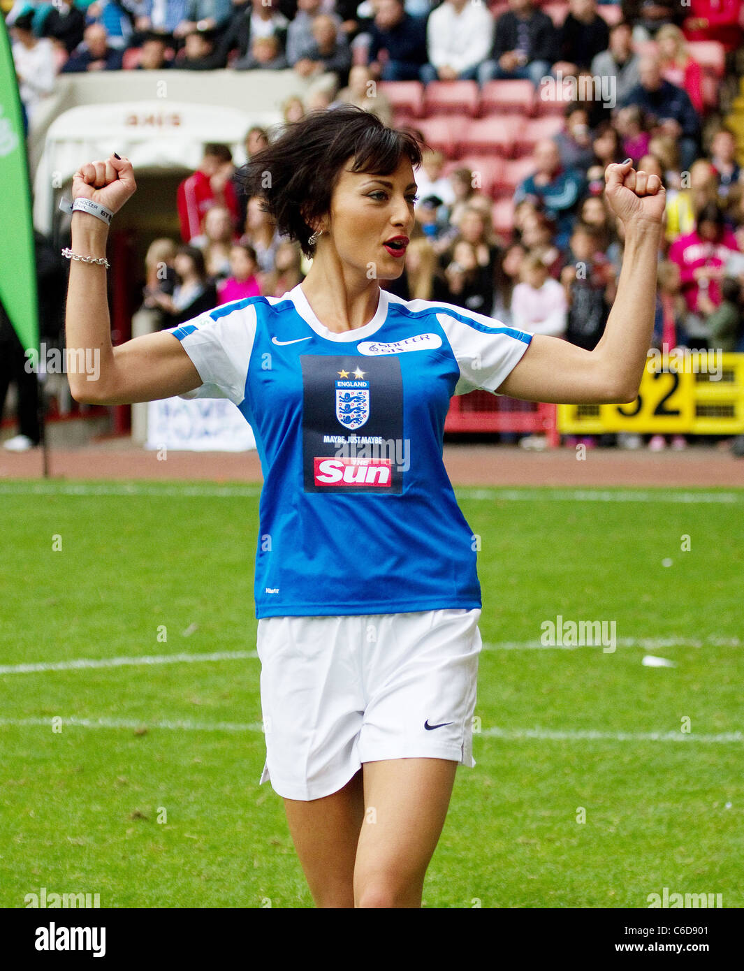 The Cheeky Girls Celebrity Soccer Six 2010 tournament at Charlton ...