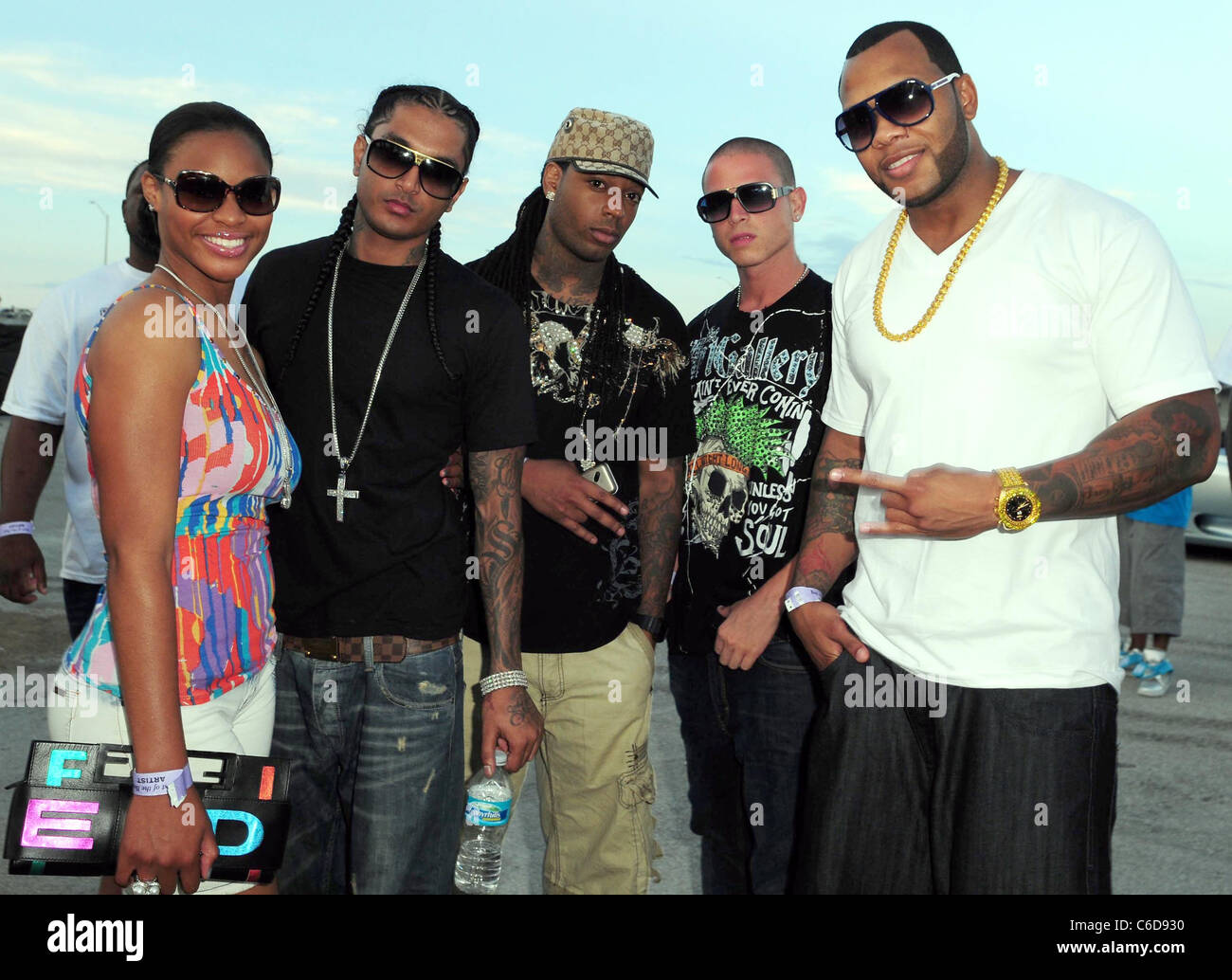 Singer Brianna, Pretti Sly, Rude Boi and Penny of R&B group GitFresh ...