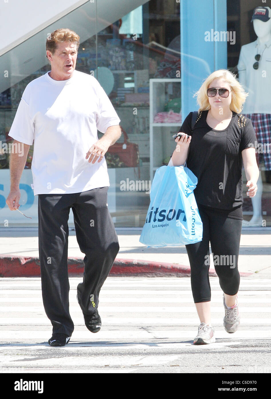 David Hasselhoff and daughter Hayley Hasselhoff shopping at Kitson Los ...