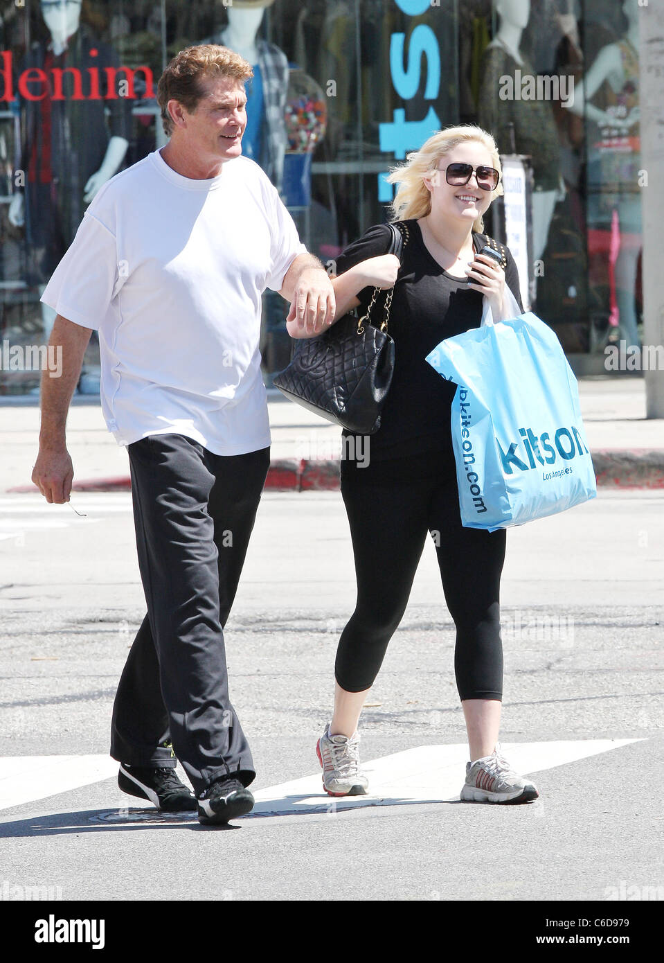 David Hasselhoff and daughter Hayley Hasselhoff shopping at Kitson Los ...