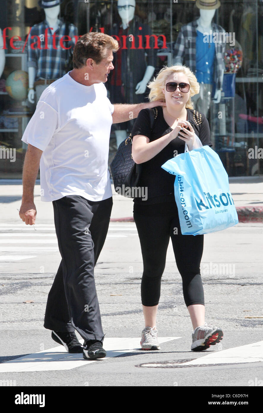 David Hasselhoff and daughter Hayley Hasselhoff shopping at Kitson Los ...