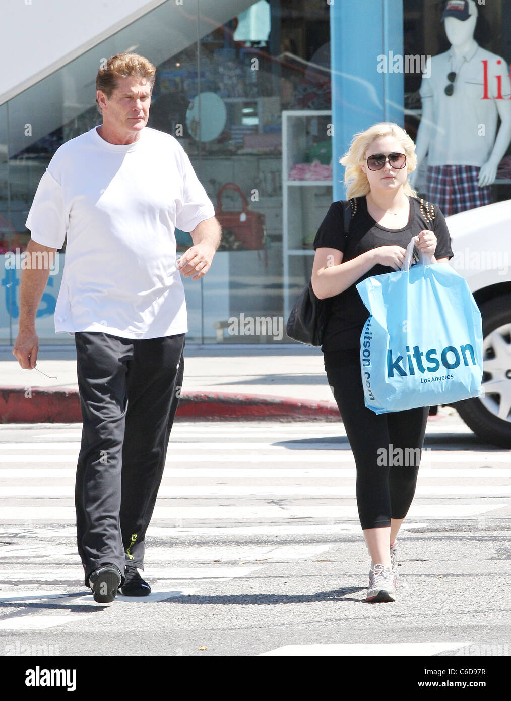 David Hasselhoff and daughter Hayley Hasselhoff shopping at Kitson Los ...
