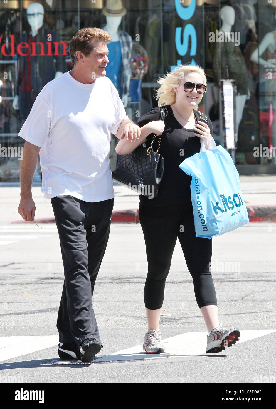David Hasselhoff and daughter Hayley Hasselhoff shopping at Kitson Los ...
