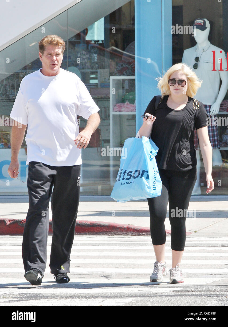 David Hasselhoff and daughter Hayley Hasselhoff shopping at Kitson Los ...